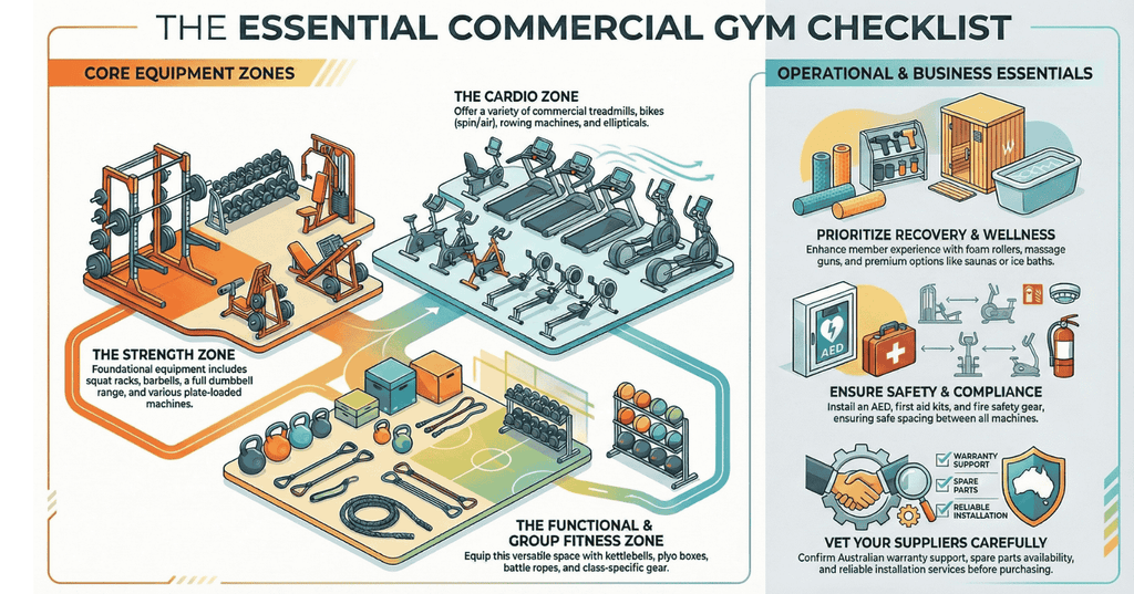 Commercial gym equipment 2026 Checklist for New Gyms | Australia
